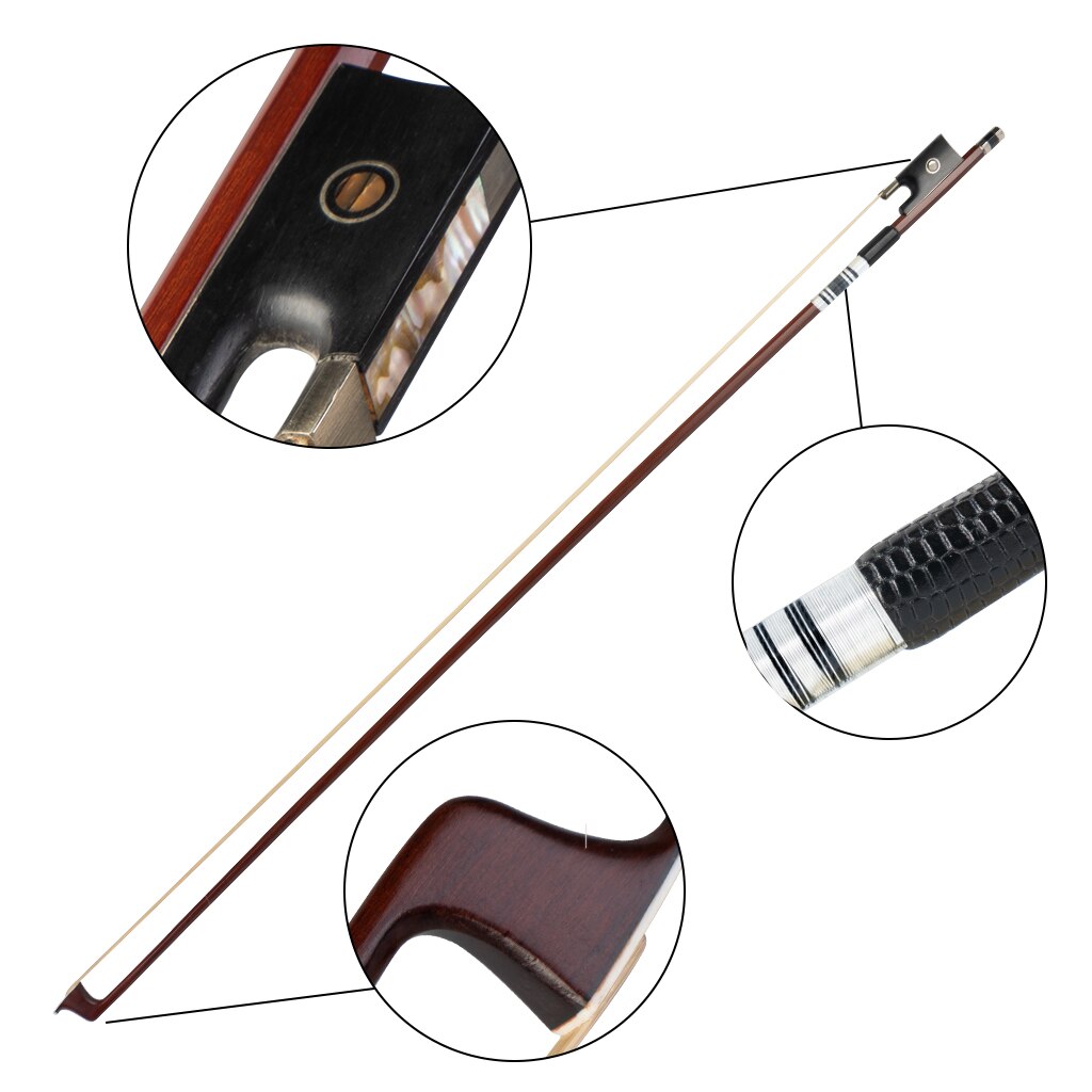 5pcs/1set 4/4 Full Size Violin Bow Brazilwood Bow ... – Vicedeal
