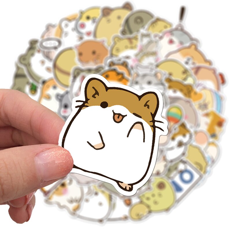 50pcs Funny little Hamster Stickers For Home Decor... – Grandado