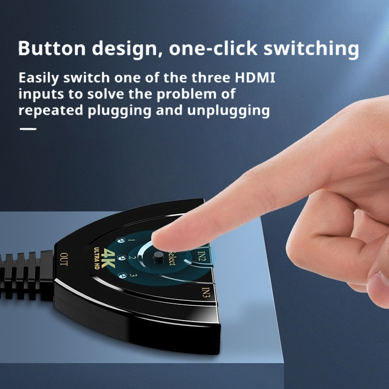 HDMI Switcher 3-Input and 1-Output Cable Seperater... – Grandado