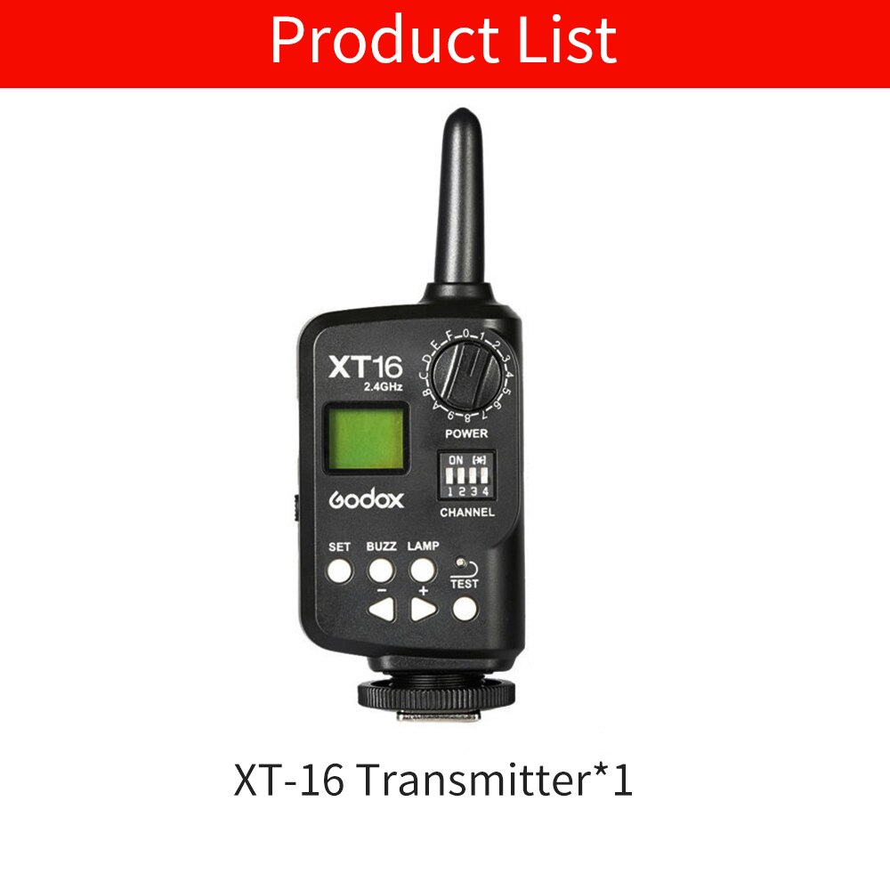 Godox XT-16 Transmitter Wireless 2.4G Flash Trigge... – Grandado