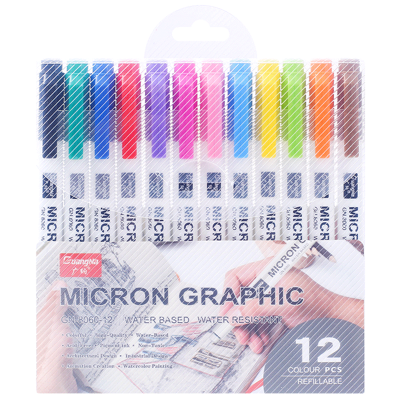 12 Color/set Liner Pen Waterproof Smooth Fine line... – Grandado