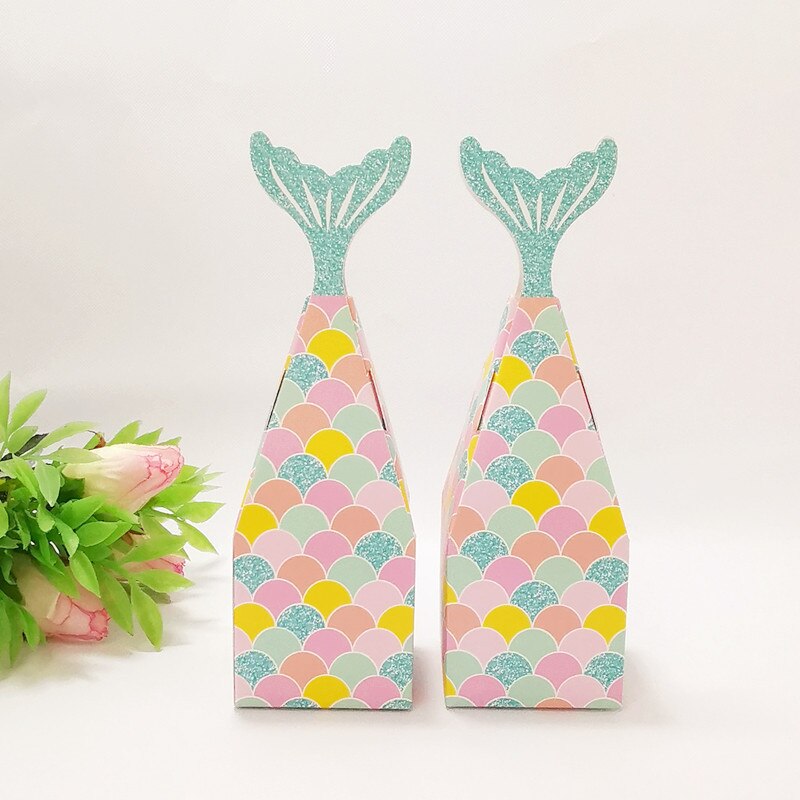 20Pcs Mermaid Tail Box Mermaid Candy Box Package B... – Grandado