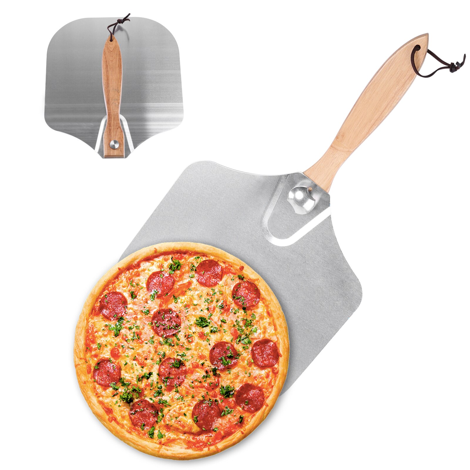 Pizza Peel Tools Sets Aluminum Pie Paddle with Fol... – Grandado