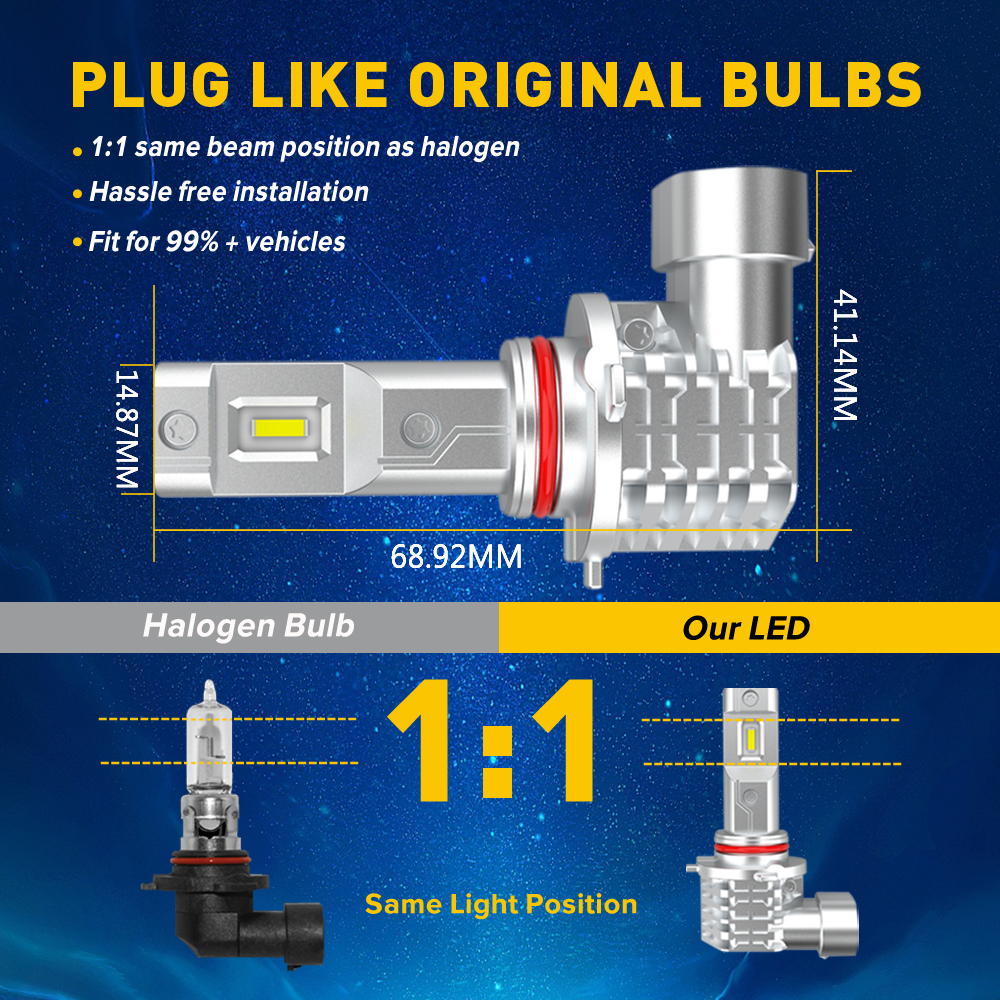 2 stücke 60W 12000LM Auto LED Scheinwerfer Lampen ... – Grandado