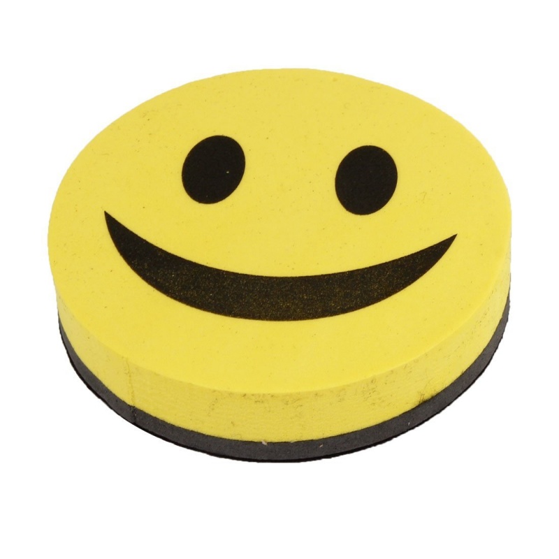 Good mood whiteboard sponge and slate, smiley, mag... – Vicedeal