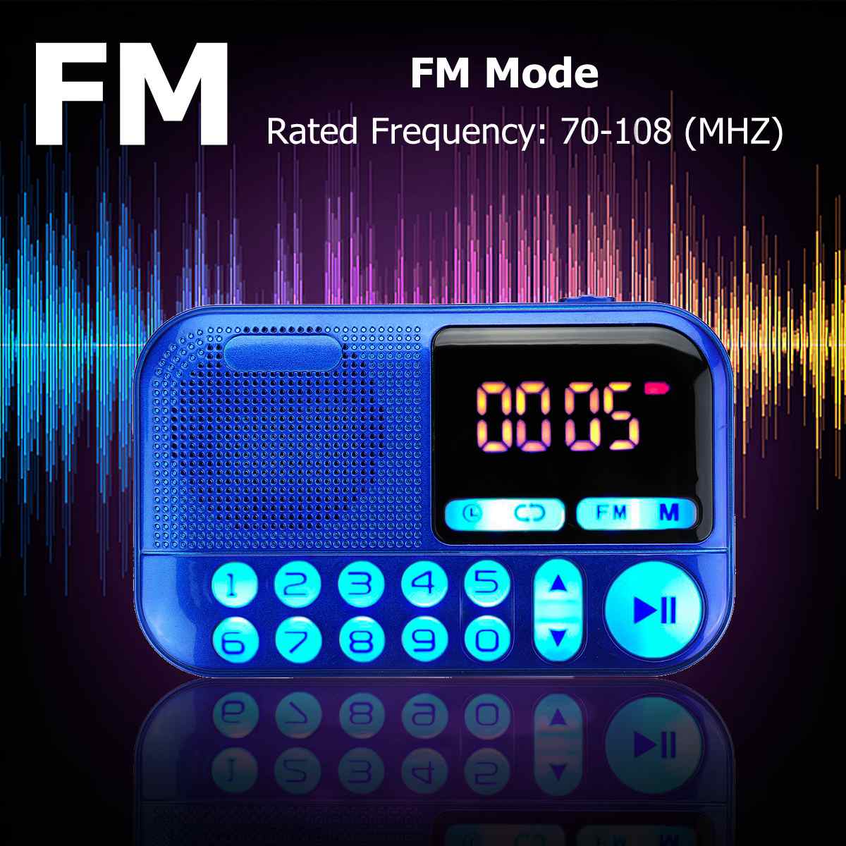LEORY Portable FM Radio Digital Display Dual Voice... – Vicedeal