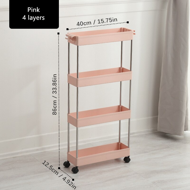 2/3/4 layer Kitchen gap storage rack Slim slide to... – Grandado