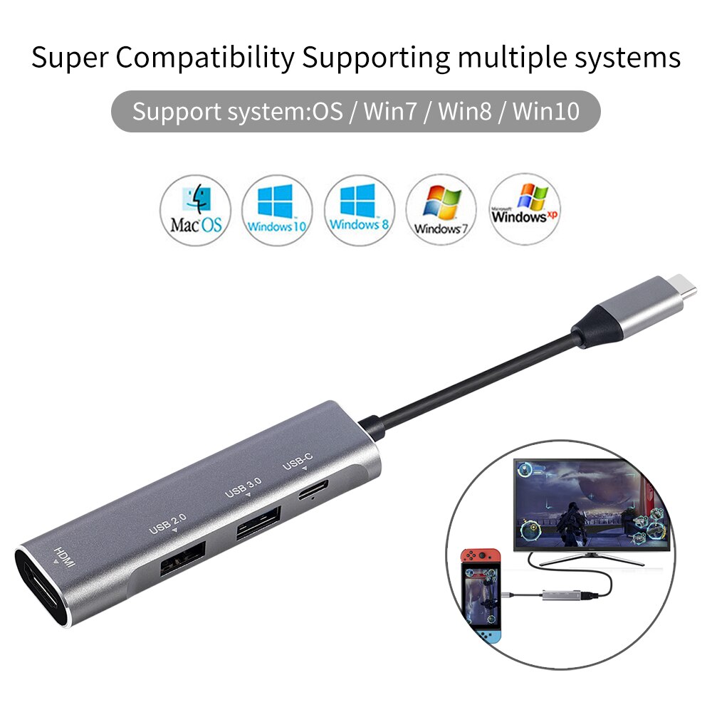 USB Typ C HUB USB-C Zu HDMI 4K USB 3.0 2,0 Thunder... – Vicedeal