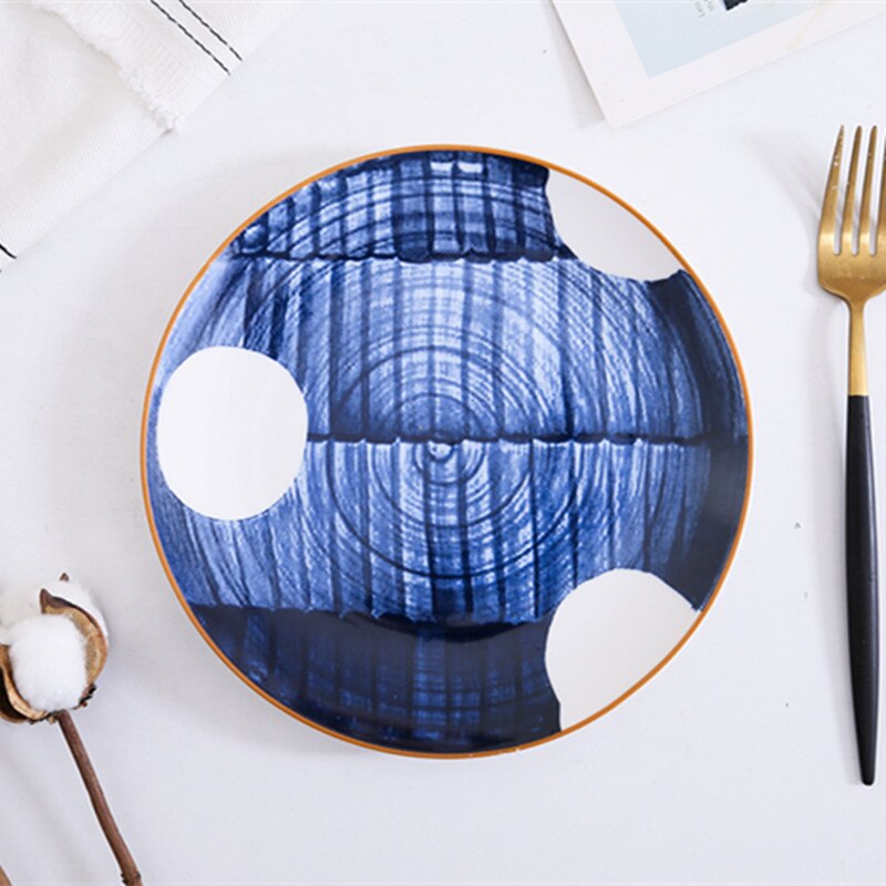 Japanese Style Plate Retro Hand-painted Ceramic St... – Grandado