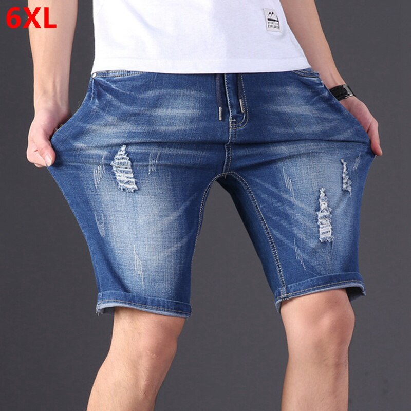 Zomer Denim Shorts Mannen Losse Mannen Trend Gat B... – Grandado