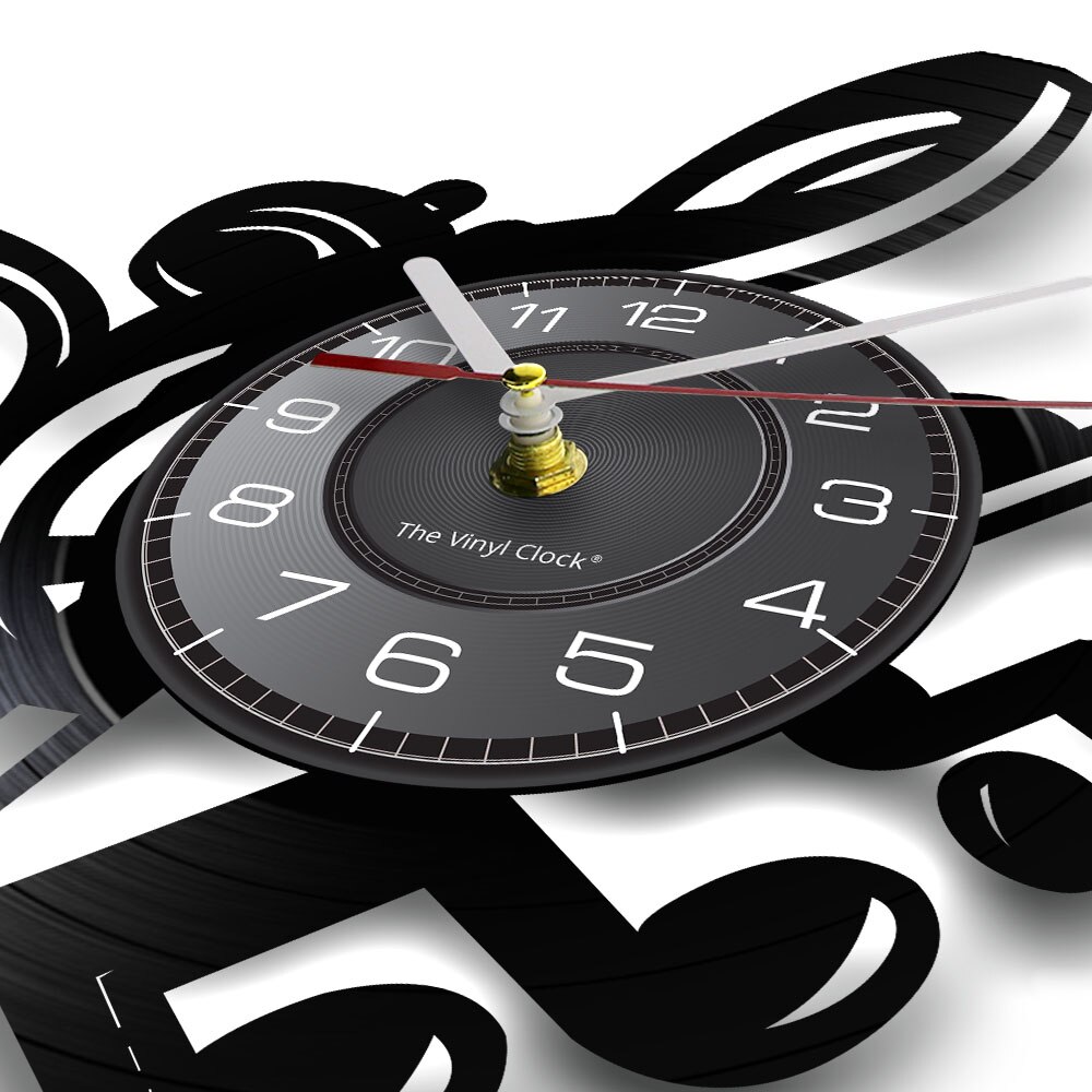 Music Notes Wall Art Treble Clef Wall Clock Hangin... – Grandado