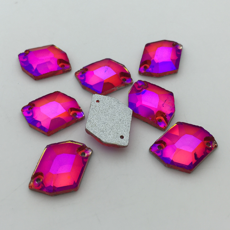 Alle Maten Vormen Lt Siam AB Kleur Glas Kristal Na... – Vicedeal