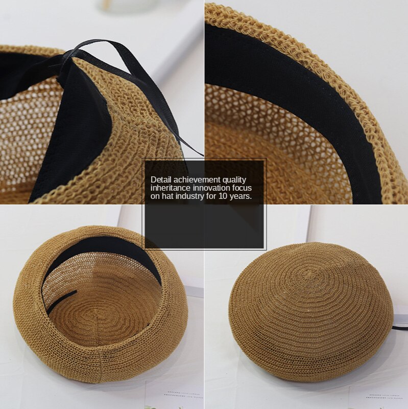 Straw Beret Summer French Beret Hats for Women Art... – Grandado