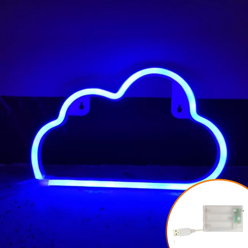 LED Neon Light Sign Clouds USB AAA Battery Powered... – Grandado