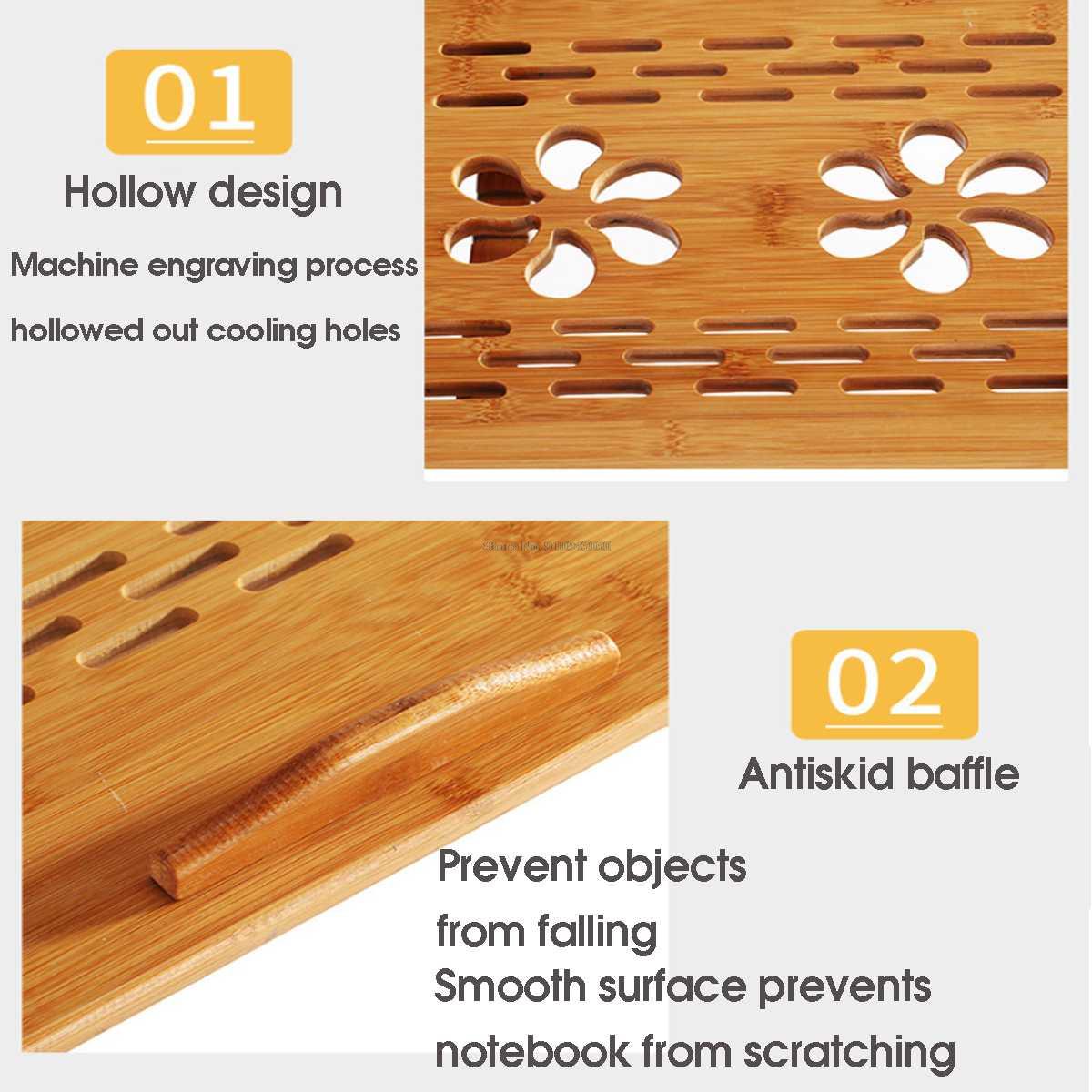 Portable Folding Bamboo Laptop Table Sofa Bed Offi... – Vicedeal