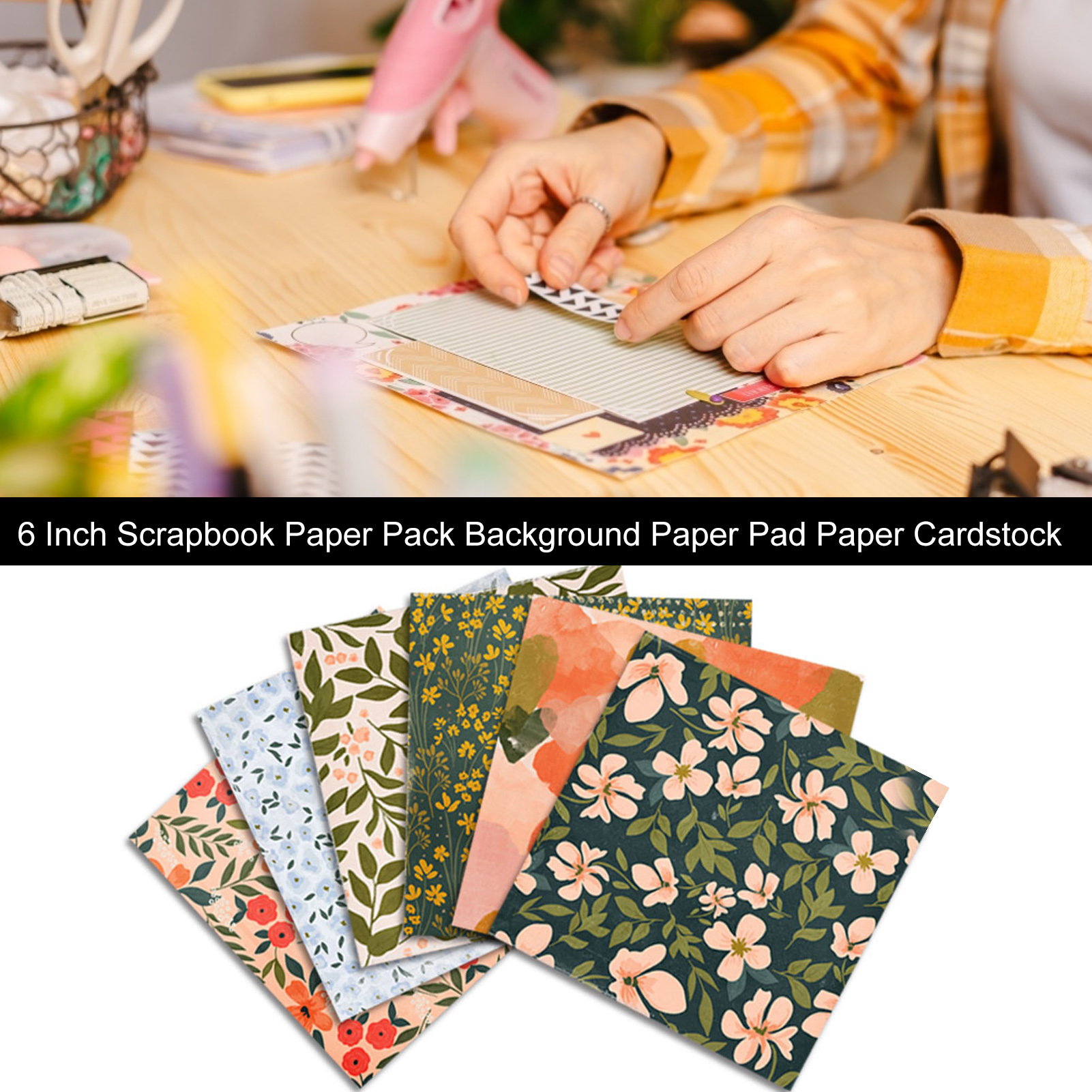 24Sheets 6 Inch Scrapbook Paper Pack Background Pa... – Grandado