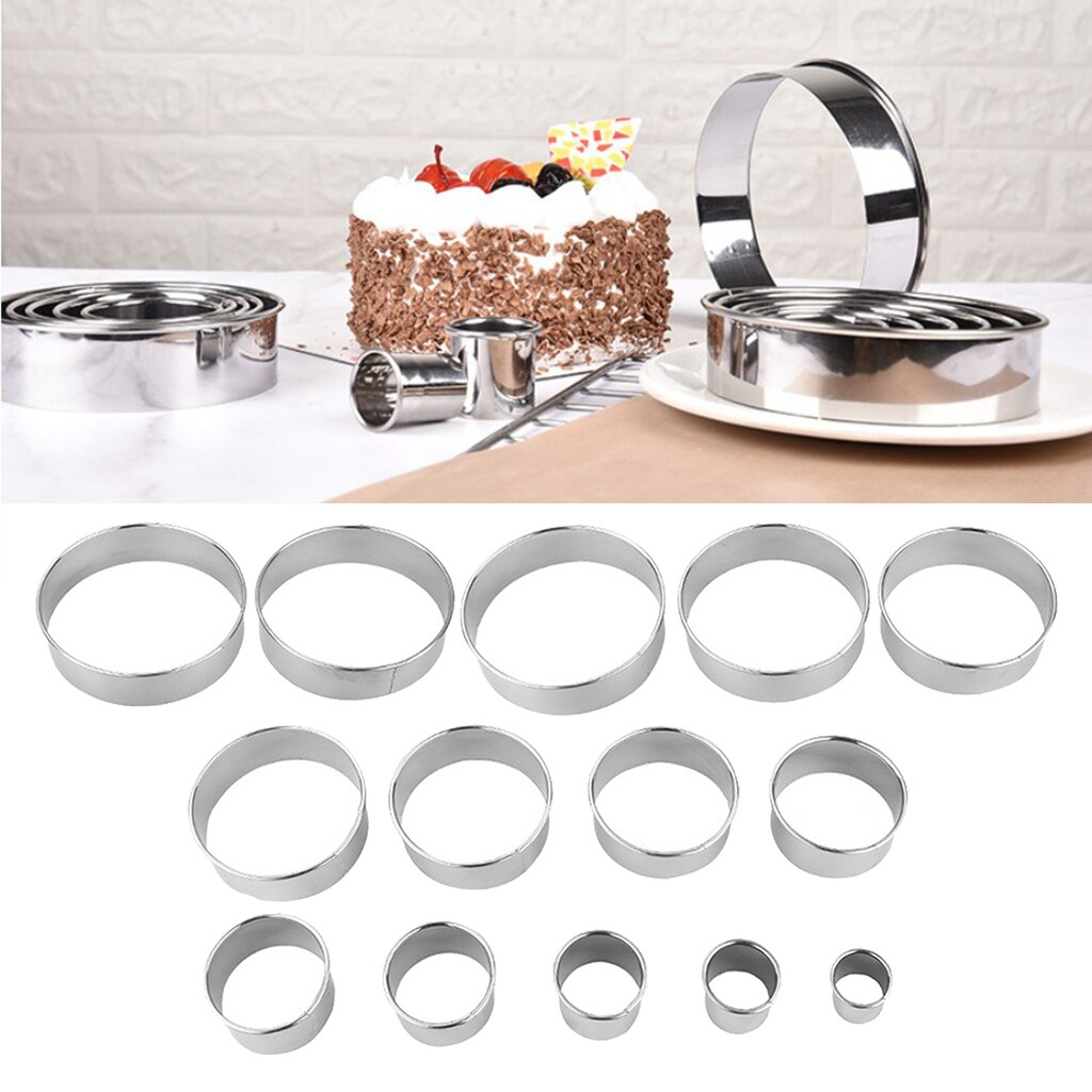 Stainless Round Cookie Biscuit Cutter Molds Set 14... – Vicedeal