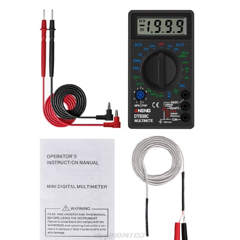 DT838 Digital Multimeter Tester AC/DC Voltage Volt... – Grandado