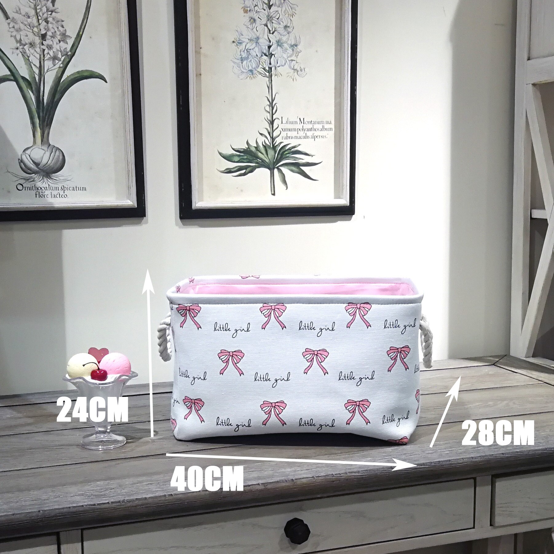 Girl Stitching Toy Storage Basket, Picnic Basket, ... – Vicedeal