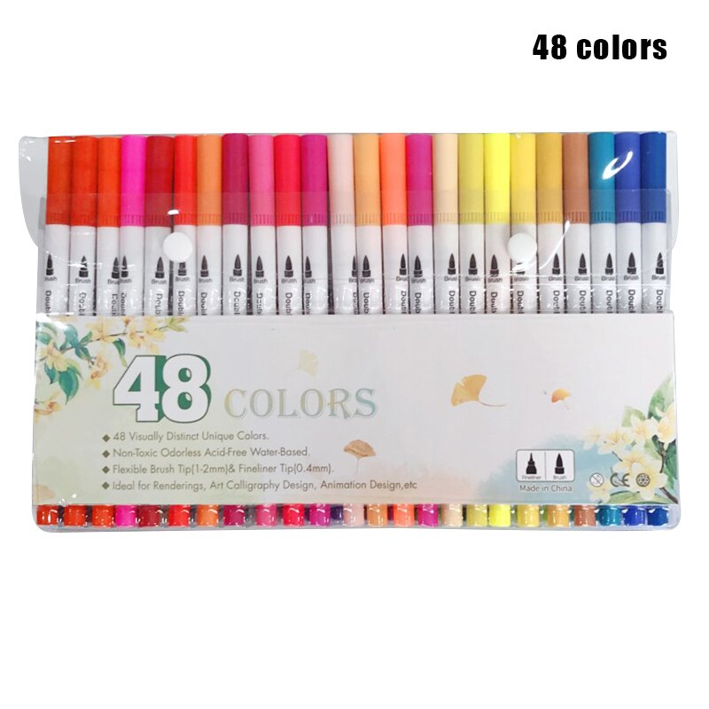 Watercolor Brush Pens Set Dual Tips Soft Fine Art ... – Grandado