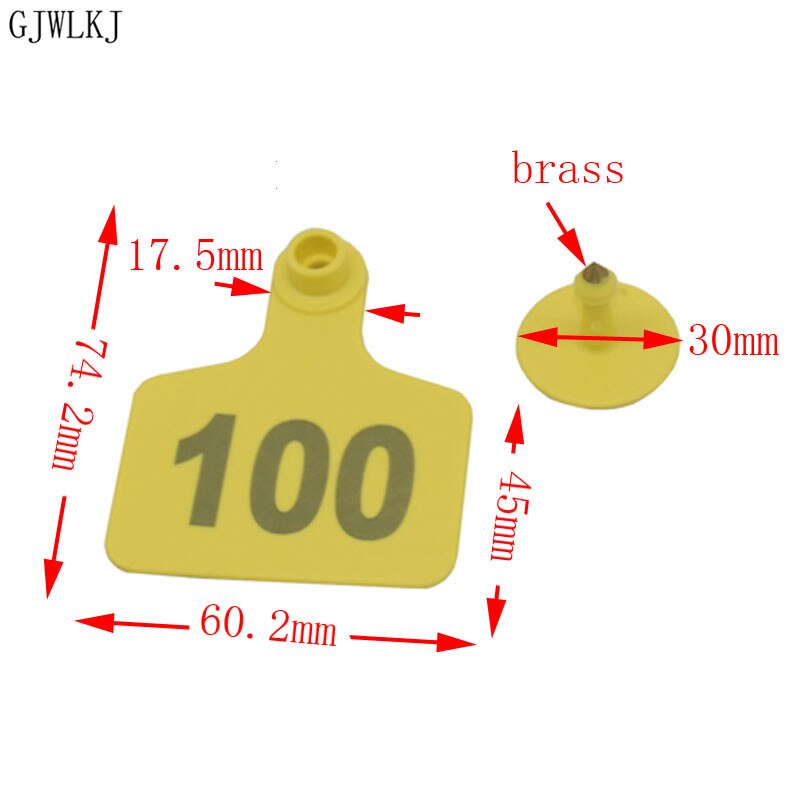 Farm Animal Cattle Ear No. 001-500 Digital Identif... – Vicedeal