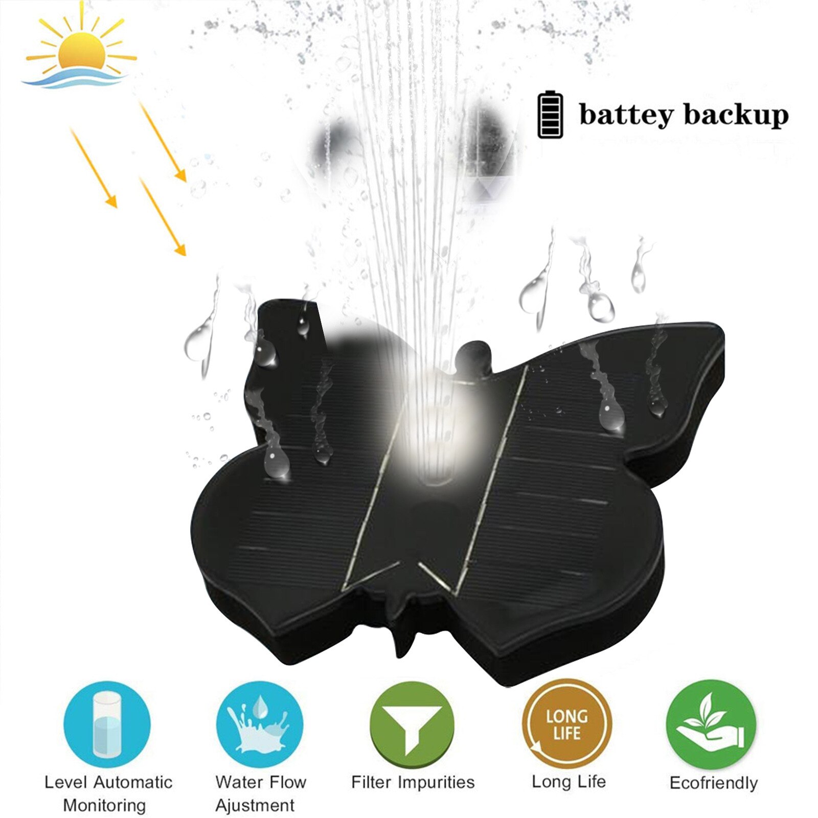 Creativiteit Vlinder Vorm Outdoor Zonne-energie Vo... – Grandado