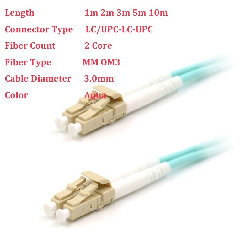 10Pcs OM3 LC UPC-LC UPC Multimode Duplex 3.0mm Opt... – Grandado