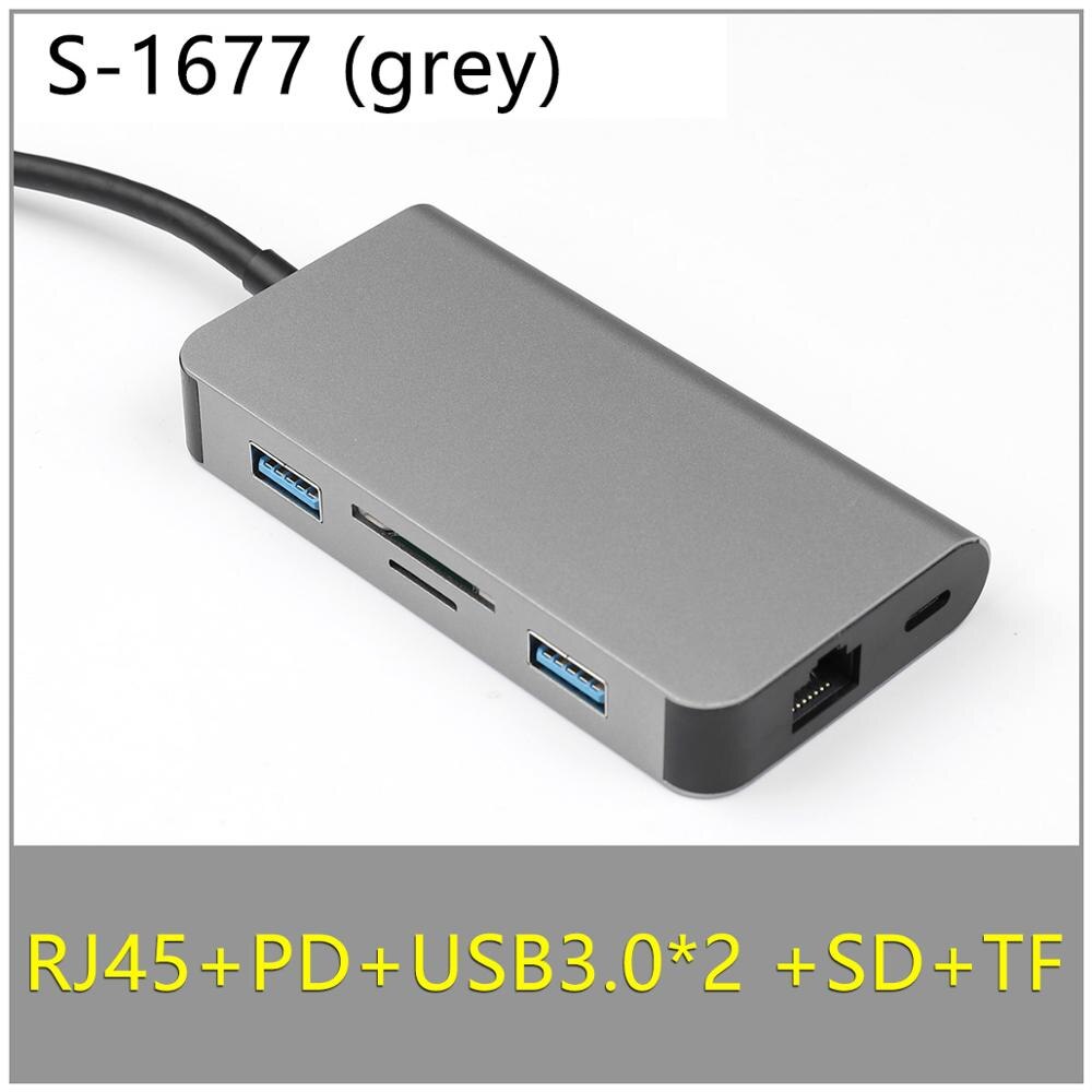 Adapter Usb C Naar Dual 3.0 Hub Hdmi Vga RJ45 Type... – Vicedeal