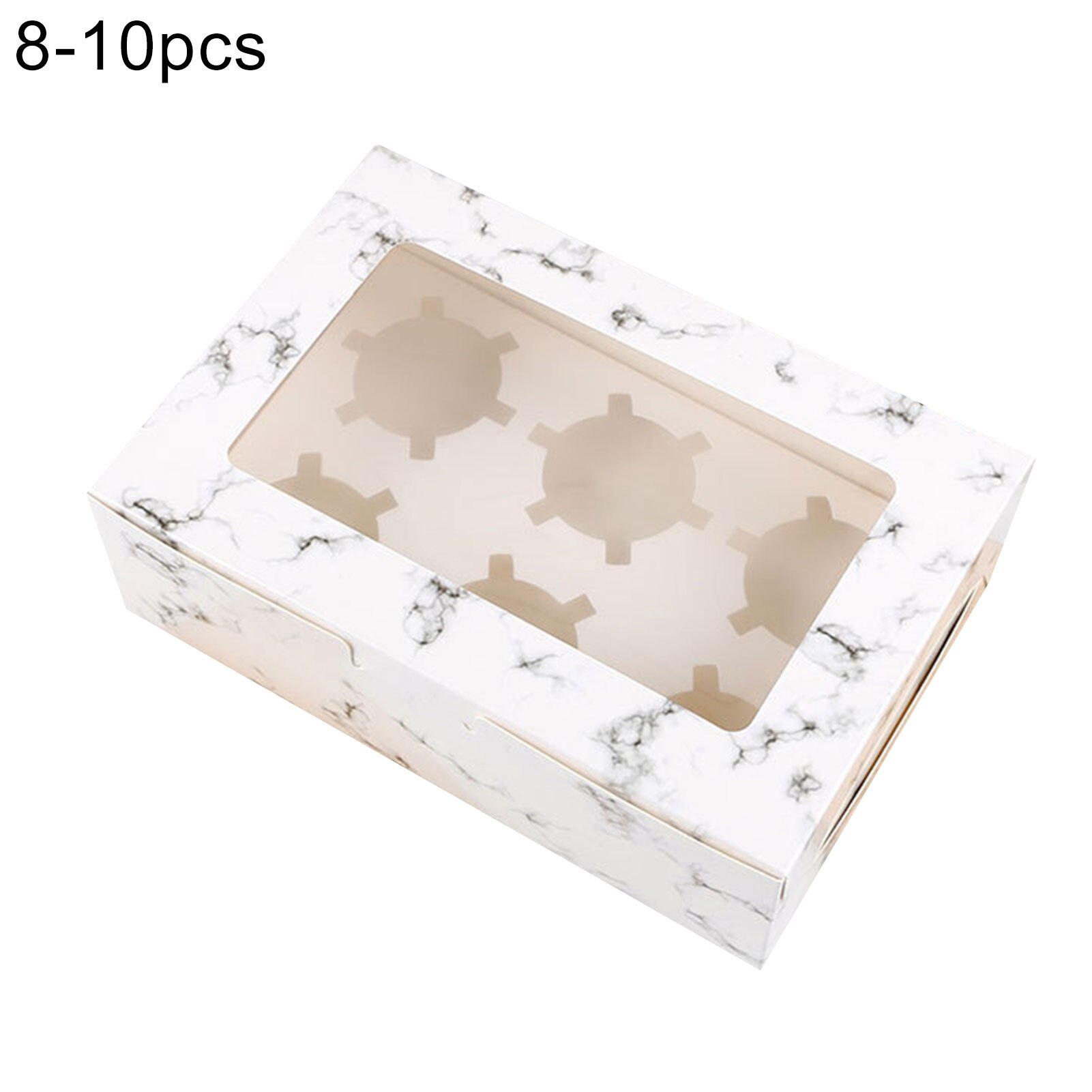 10Pcs Kraftpapier Cupcake Verpakking Doos Met Vens... – Grandado