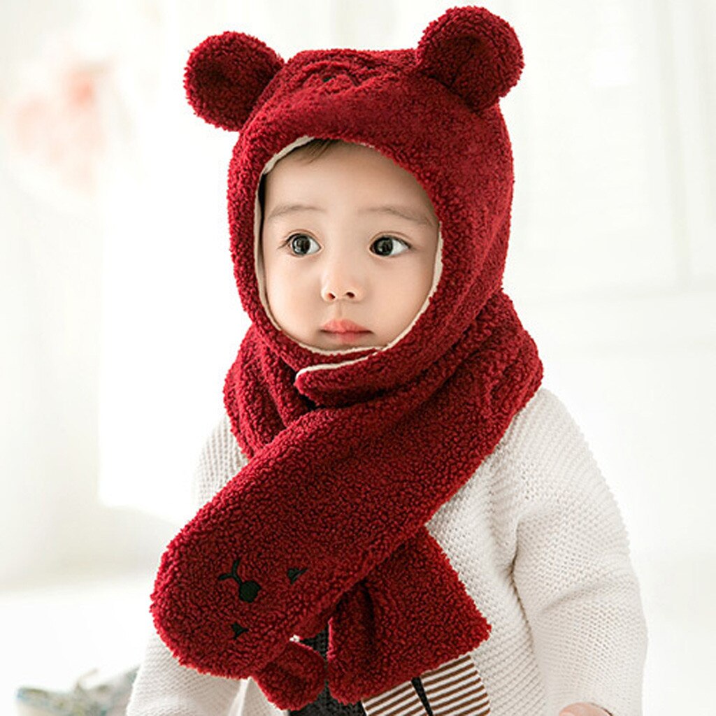 Unisex Cute Baby Cartoon Bear Hat Winter Toddler B... – Grandado