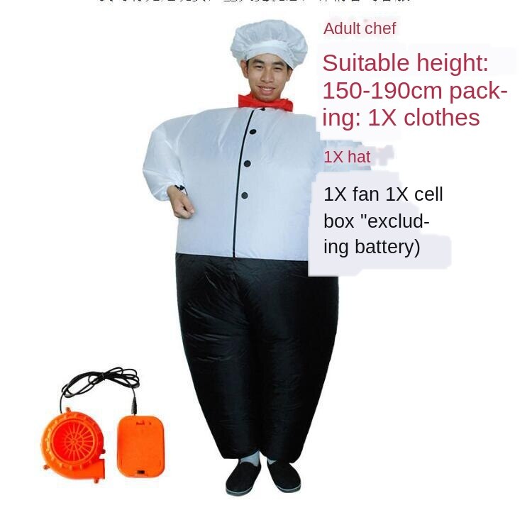 Cosplay Big Fat Chef Inflatable Clothes Carnival P... – Grandado