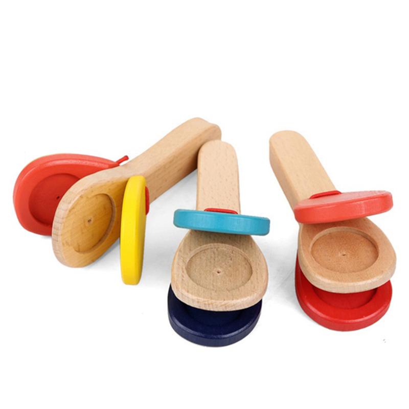 3 Stuks Kids Castanet Houten Castagnetten Speelgoe... – Vicedeal