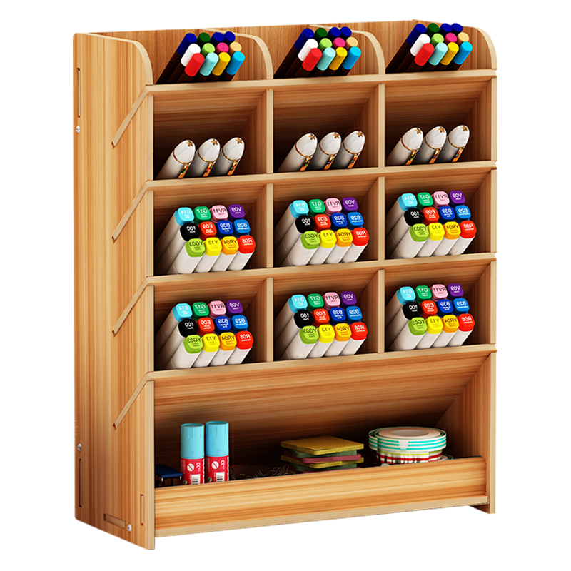 Vintage Multi-Function Wooden Desktop Marker Pen H... – Grandado