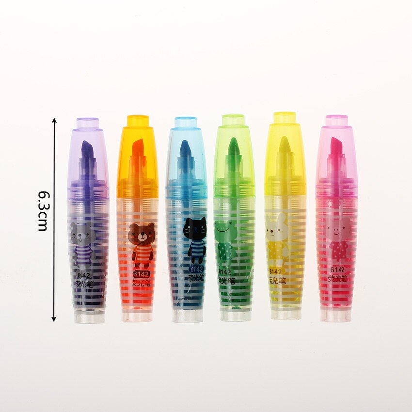 6PCS/bag Mini Highlighters pen Kawaii Animals Mark... – Grandado