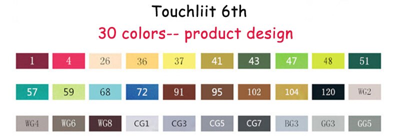 Touchliit Art Marker 204 Colors Alcoholic Oil Mark... – Grandado