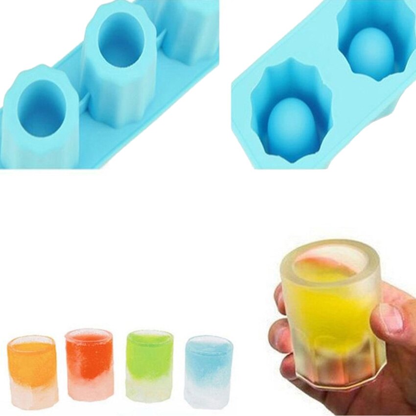 4-tasse Eis Cube Schuss Form Silikon Shooters Glas... – Vicedeal