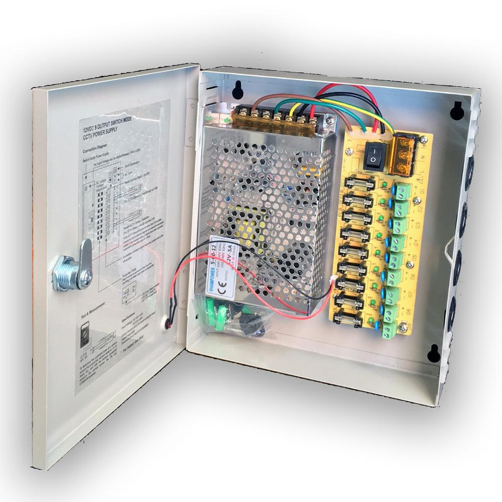 9CH DC12V 5A CCTV Kamera Power Box Adapter Schalt ... – Grandado