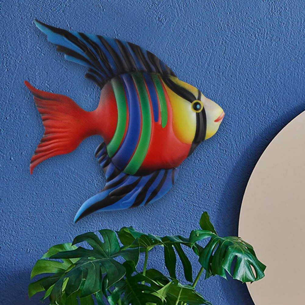 Metal Fish Wall Decor Outdoor Indoor Art Sculpture... – Grandado