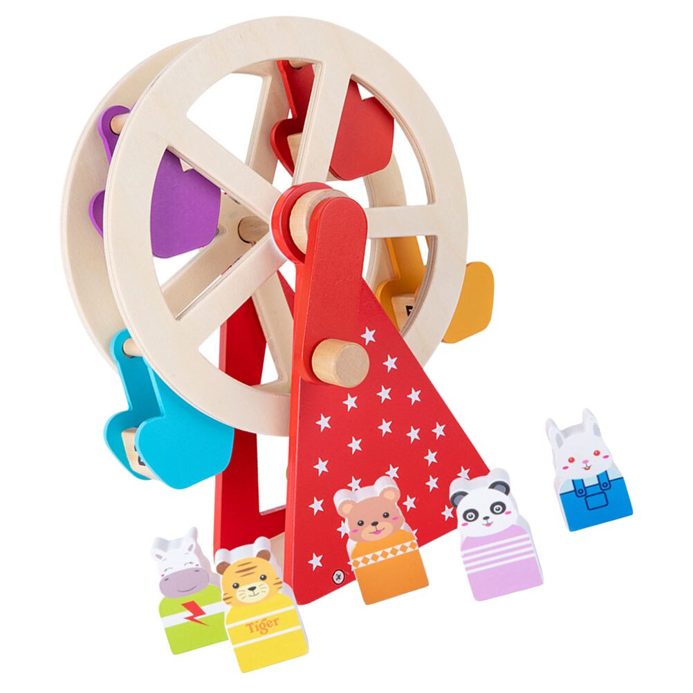 1 Set Ferris Wheel Wood Cartoon Animal Matching Fe... – Grandado
