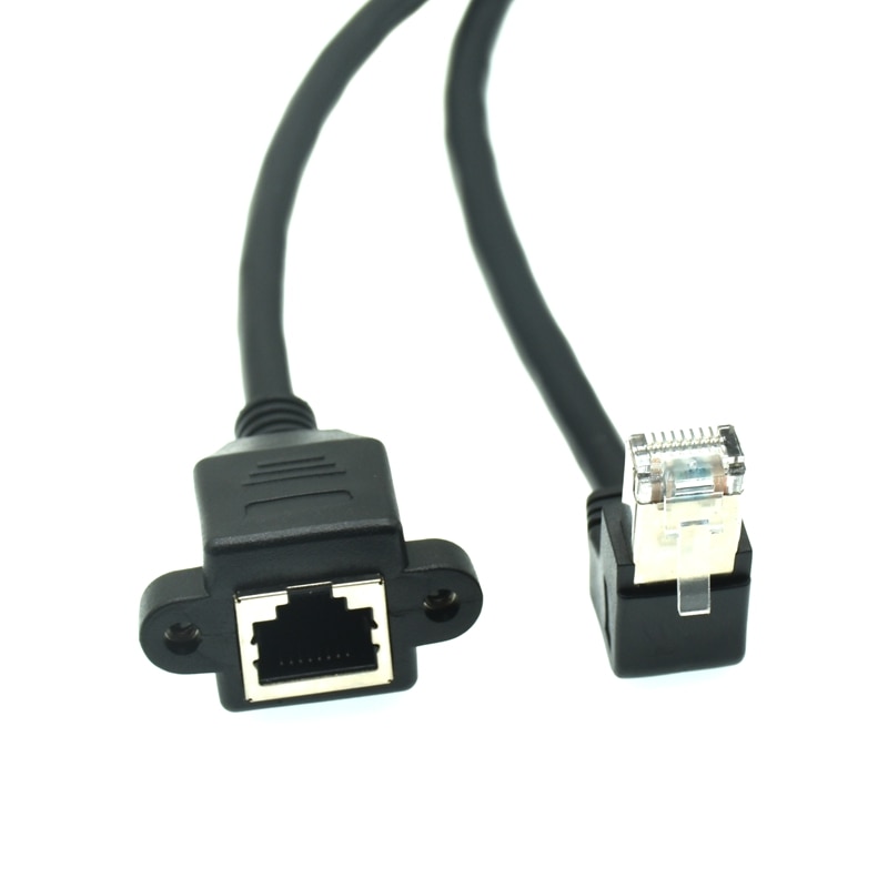 90 degrees Right Up Down Angle RJ45 Male to Female... – Vicedeal
