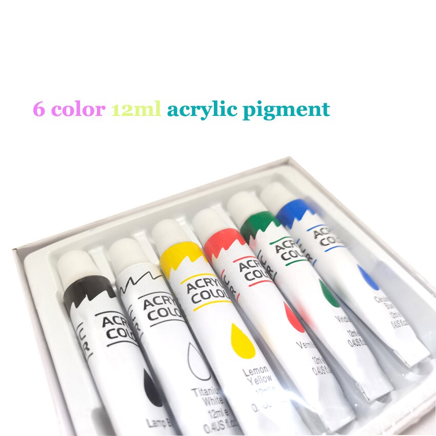12Ml Of 6Colors Set Acrylic Paint Color Peinture P... – Vicedeal