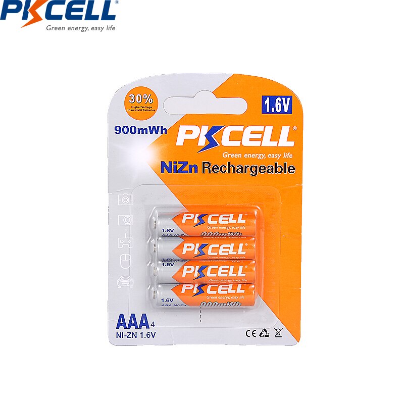 Pkcell 4 Stuks Aaa 1.6V 900mWh Ni-Zn Aaa Oplaadbar... – Vicedeal