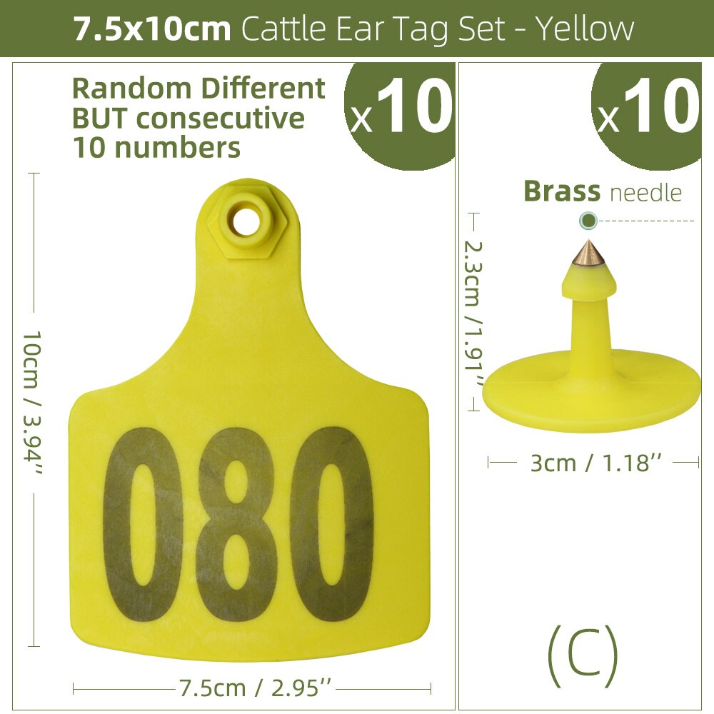 7.5x10CM Different But Consecutive Numbers Cattle ... – Grandado