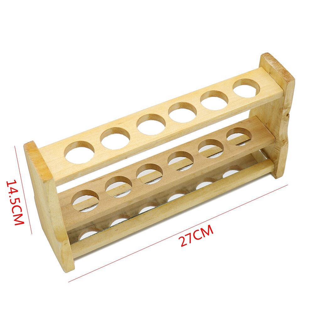 6 Hole Wooden Colorimetric Test Tube Rack Thick Wo... – Grandado