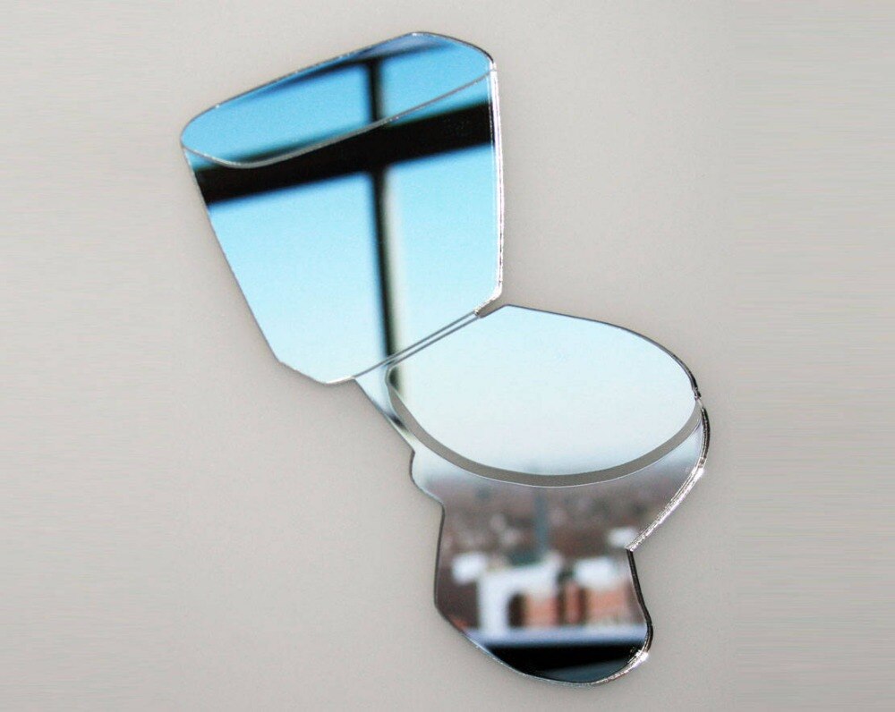 MEYA Mirror Sign , Toilet Door Sign Mirror - Engra... – Grandado