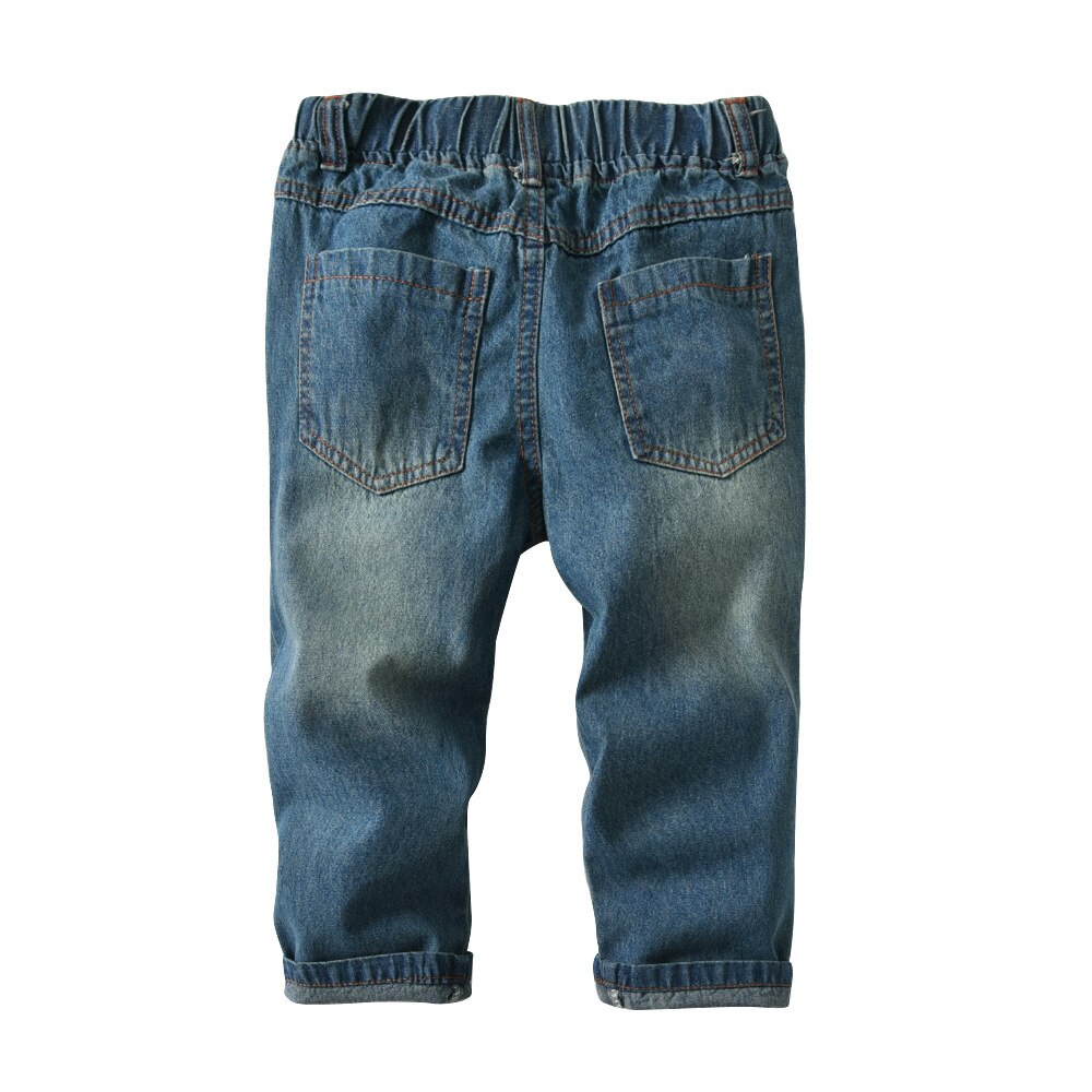 Höst barn byxor liten pojke jeans byxor hål glasög... – Grandado