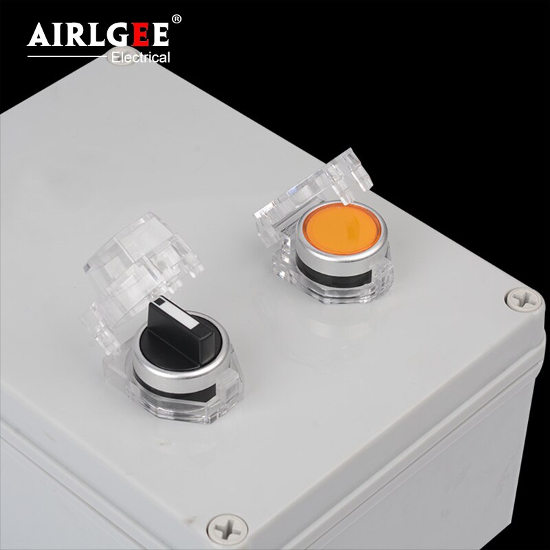 22mm button protective cover transparent square kn... – Grandado