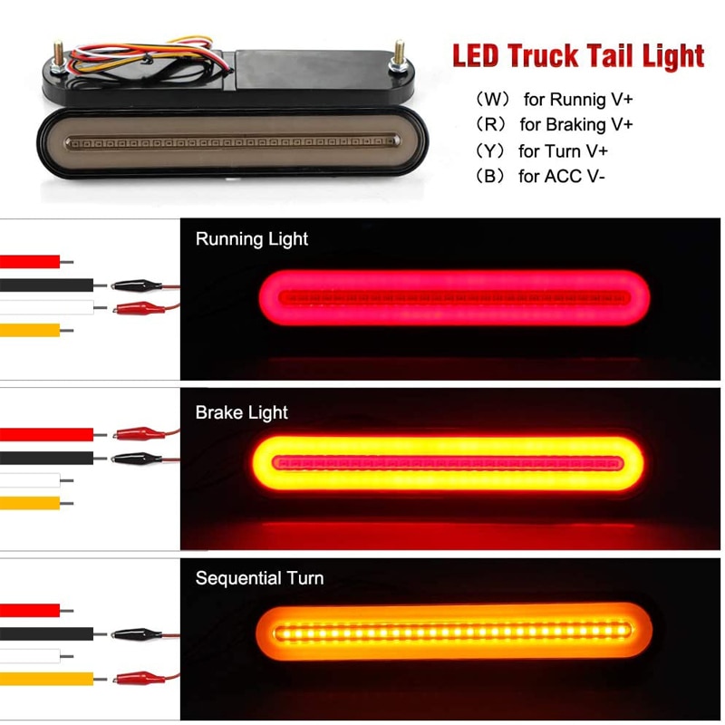 LED Trailer Truck Brake Light Waterproof 3 in1 Neo... – Grandado