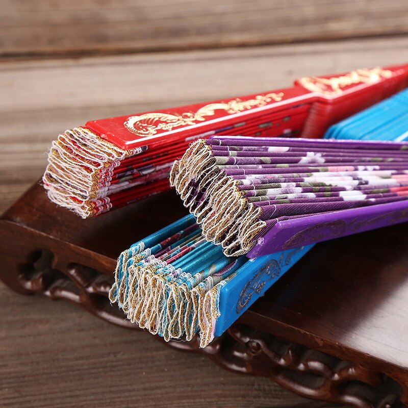 Chinese Style Printed Flower Fans Lace Silk Foldin... – Grandado