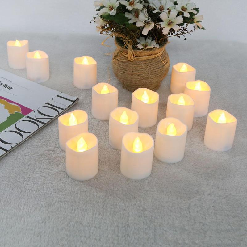 12pcs Flameless LED Candle Light Real Paraffin Wax... – Grandado